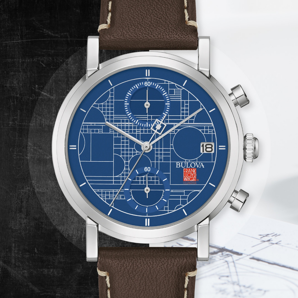 Bulova Blueprint Chronograph 96B367 – Frank Lloyd Wright – SECOND HAND ...