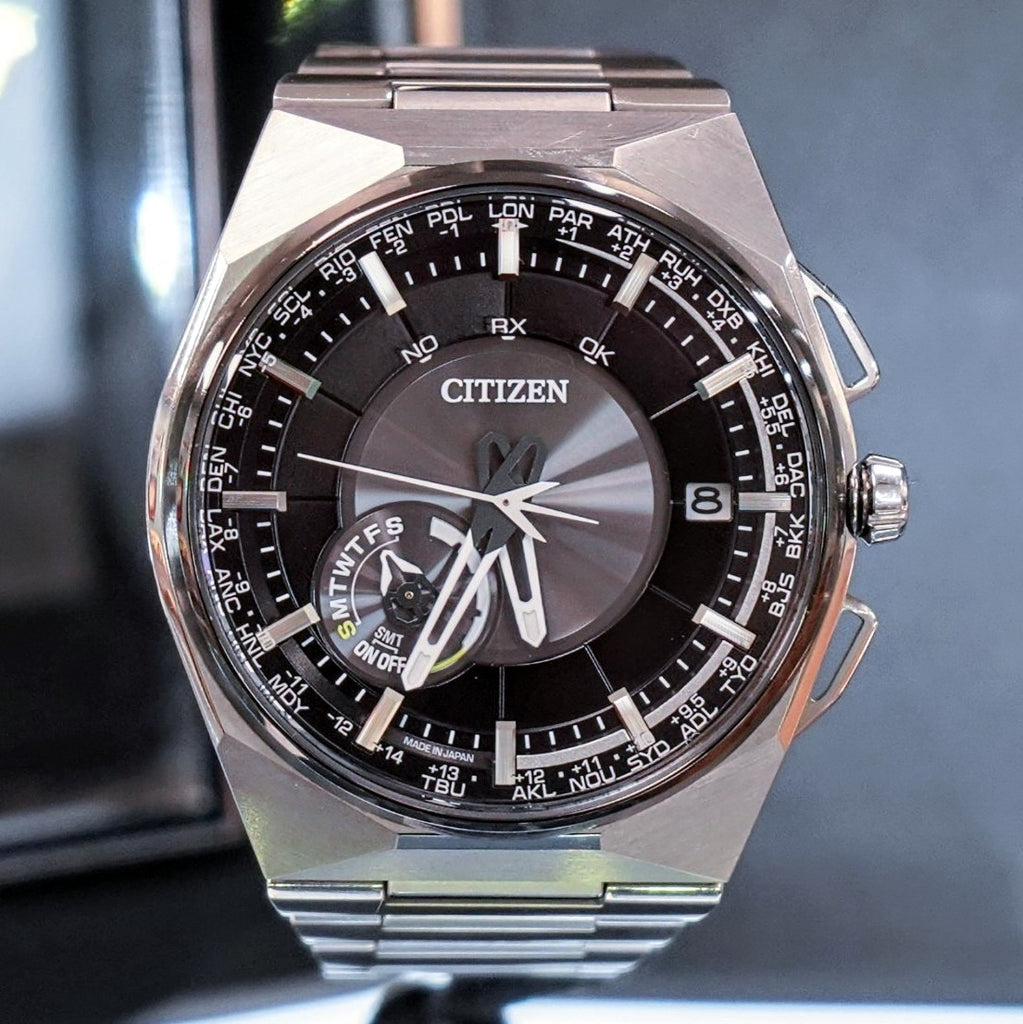 CITIZEN Eco-Drive Satellite Wave Wristwatch Super Titanium Case & Brac ...