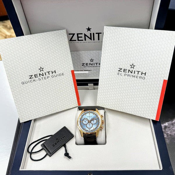 ZENITH El Primero Chronograph 18K Rose Gold Watch 42mm Limited Edition ...
