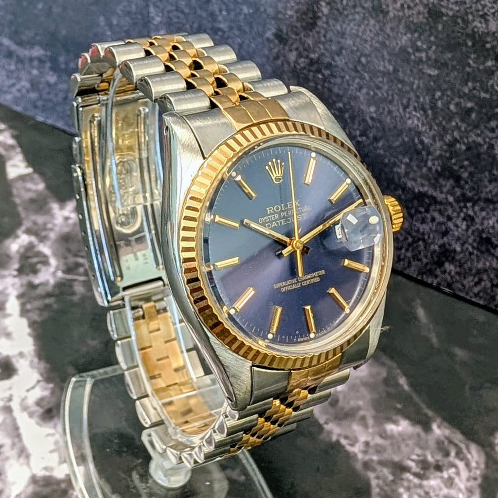 Rolex Datejust 16013 Blue Dial | Two-Tone Jubilee | 36mm Vintage ...
