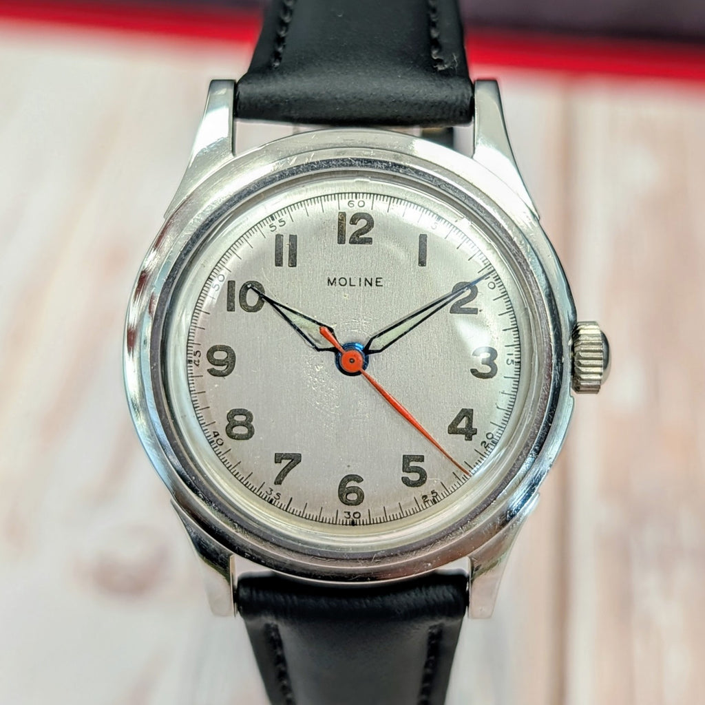Moline Military Watch 15 Jewels Wittnauer Movement Swiss WWII Wristwat ...