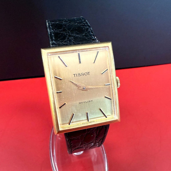 Tissot Stylist 41422 28x34mm Rectangular Gold Plated Vintage 1972 ...