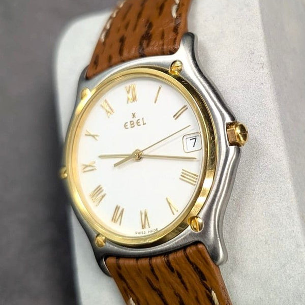 EBEL Sport Classic Watch 1187141 34.4mm Swiss 18K Bezel Original Strap ...