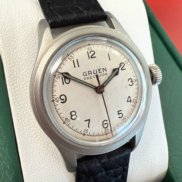 Gruen Precision Autowind Military Watch 460SS Bumper Automatic Vtg ...