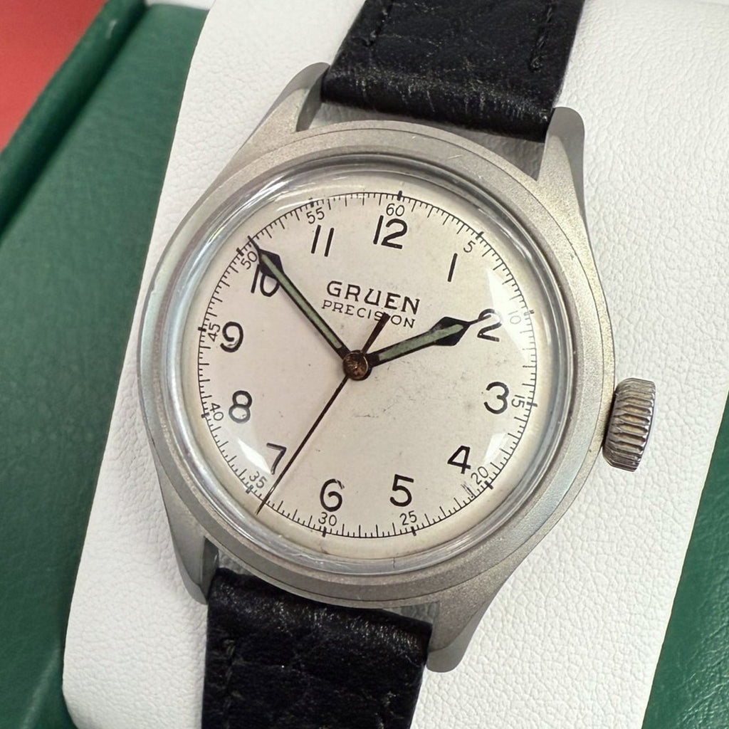 Gruen Precision Autowind Military Watch 460SS Bumper Automatic Vtg ...